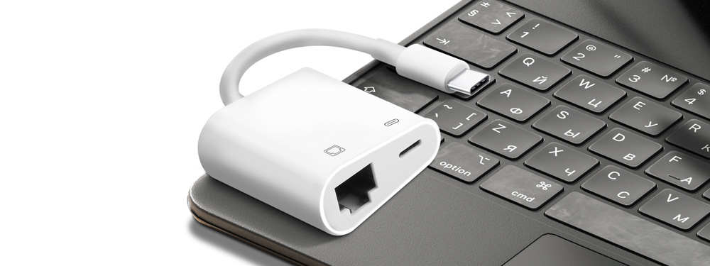 USB-C auf Ethernet + USB-C Adapter Weiß für Apple iPhone 15 Pro Max ...