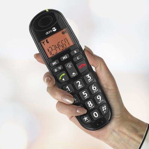 Téléphone Fixe Senior DECT Doro PhoneEasy 100W, Son amplifié et ...