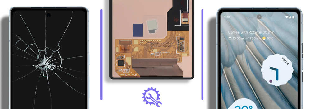 Écran LCD Google Pixel 7a avec Vitre Tactile - Noir - Français